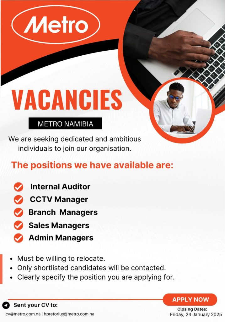 Careers X5 Metro Namibia Vacancies for 2025 are now open for ...