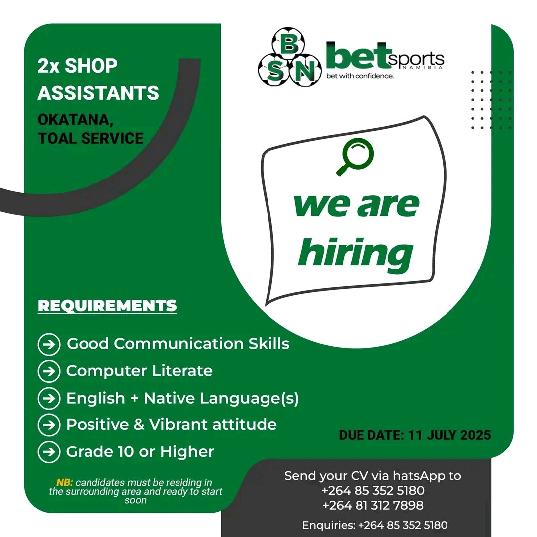 September BetSport Namibia Vacancies 2025, Latest Job Opportunities at ...